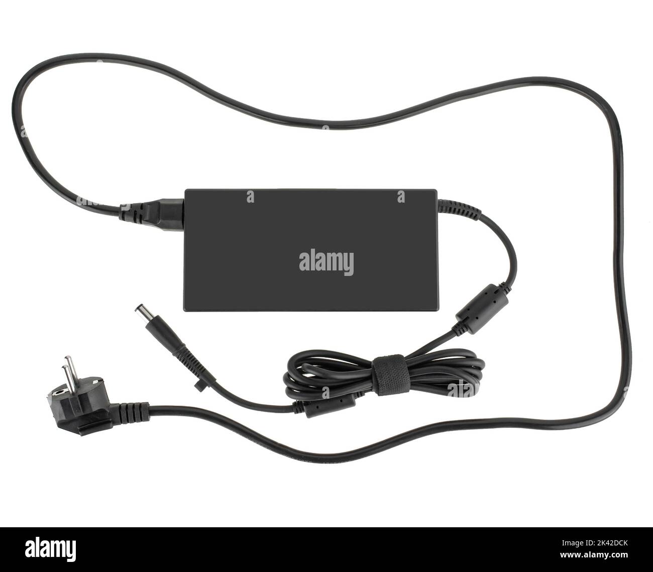 laptop power adapter, on white background Stock Photo - Alamy