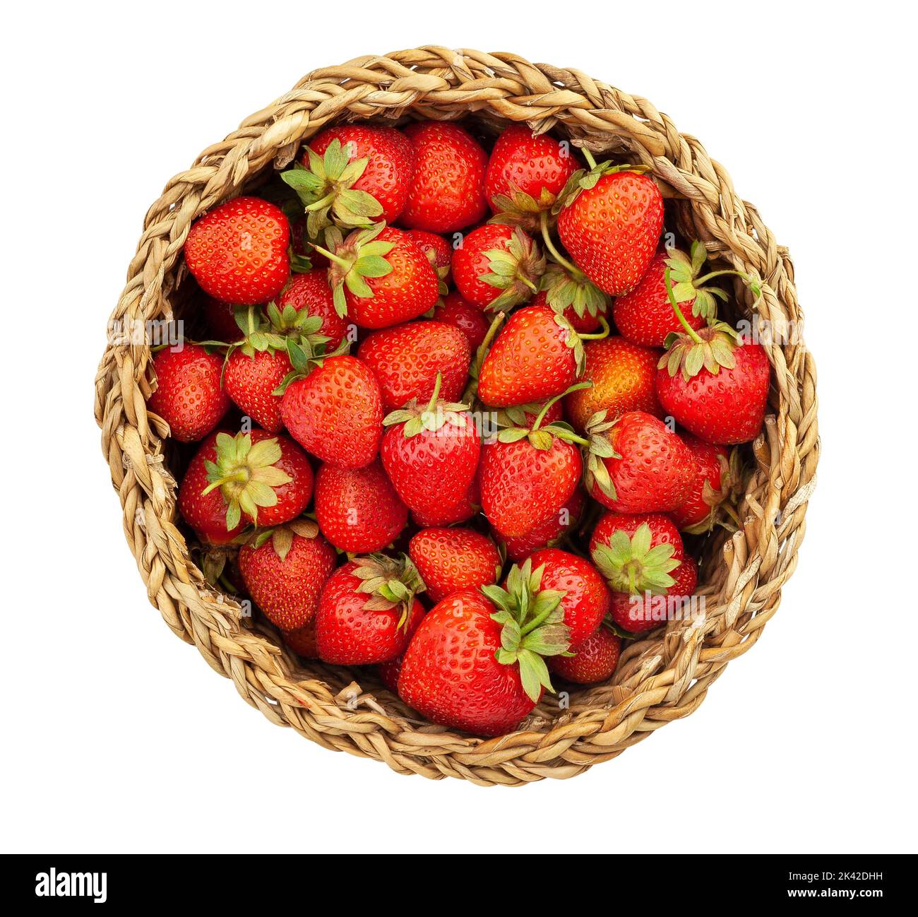 strawberry path isolated on white top view Stock Photo - Alamy