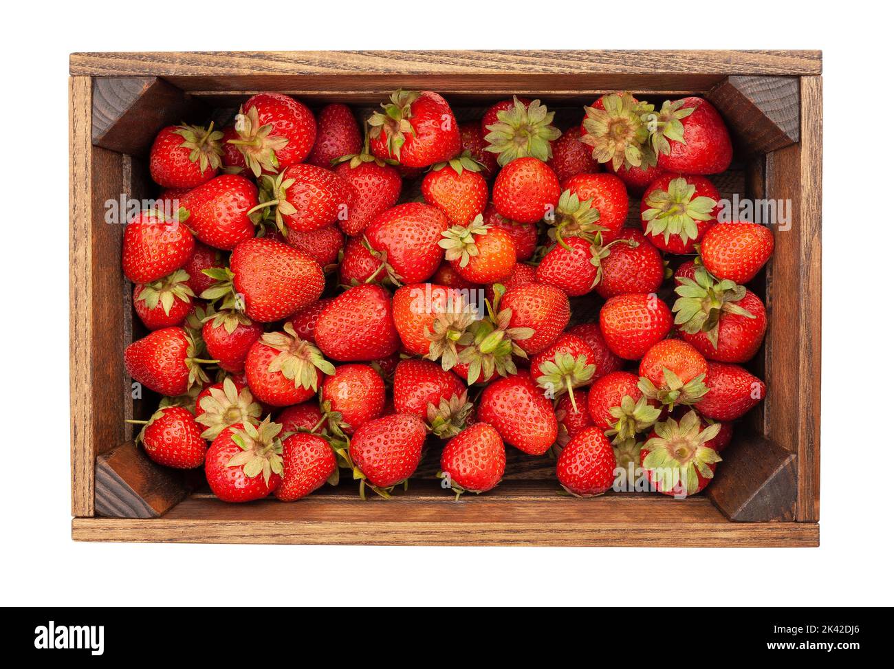 strawberry path isolated on white top view Stock Photo - Alamy