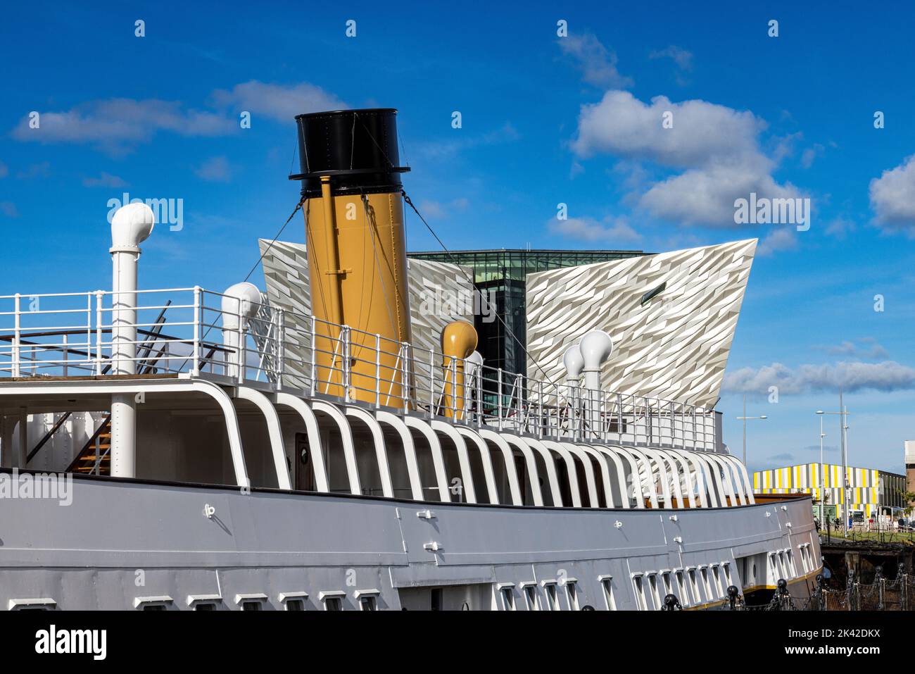 SS Nomadic & Titanic Belfast, Titanic Quarter, Belfast, Northern Ireland, UK Stock Photo - Alamy