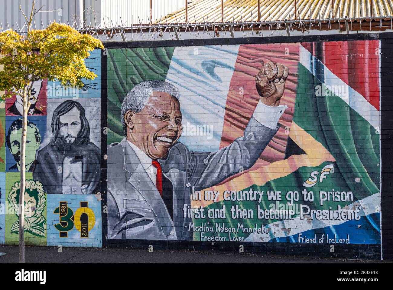 Nelson Mandela Mural, Solidarity Wall, Northumberland Street, Belfast ...