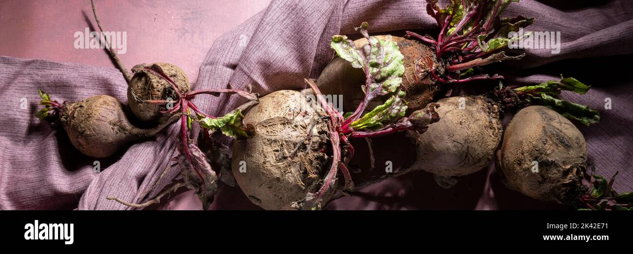 Purple beetroot at the table Stock Photo - Alamy