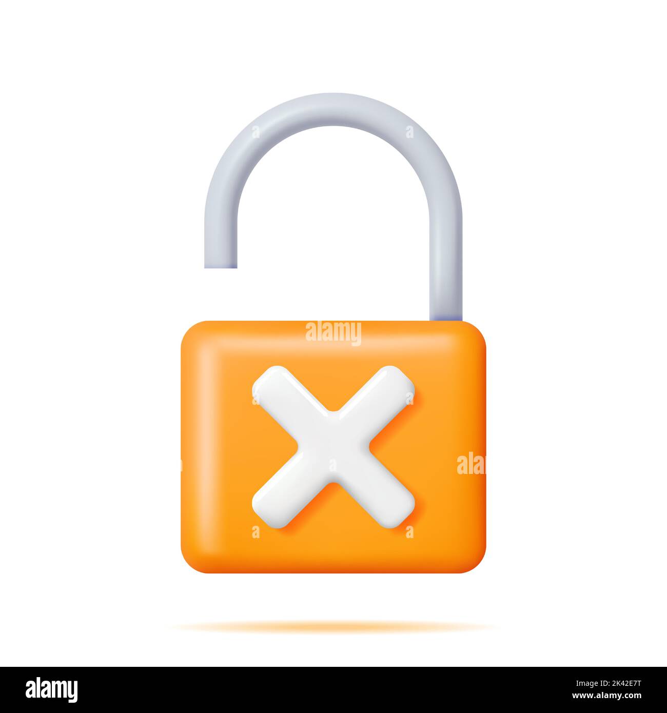 3D Unlocked Padlock Isolated Stock Vector Image & Art - Alamy