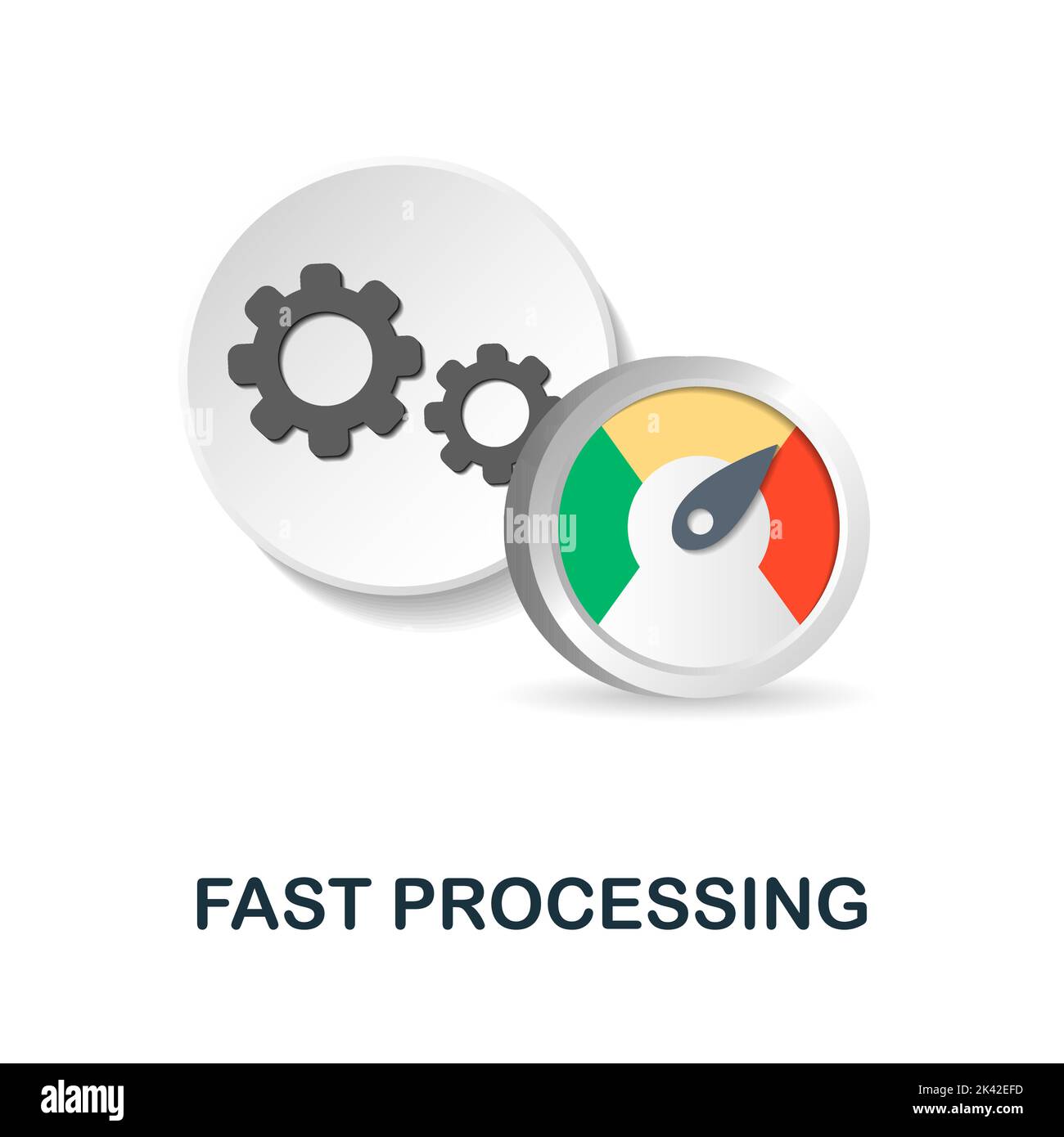 Fast Processing icon. 3d illustration from data science collection ...
