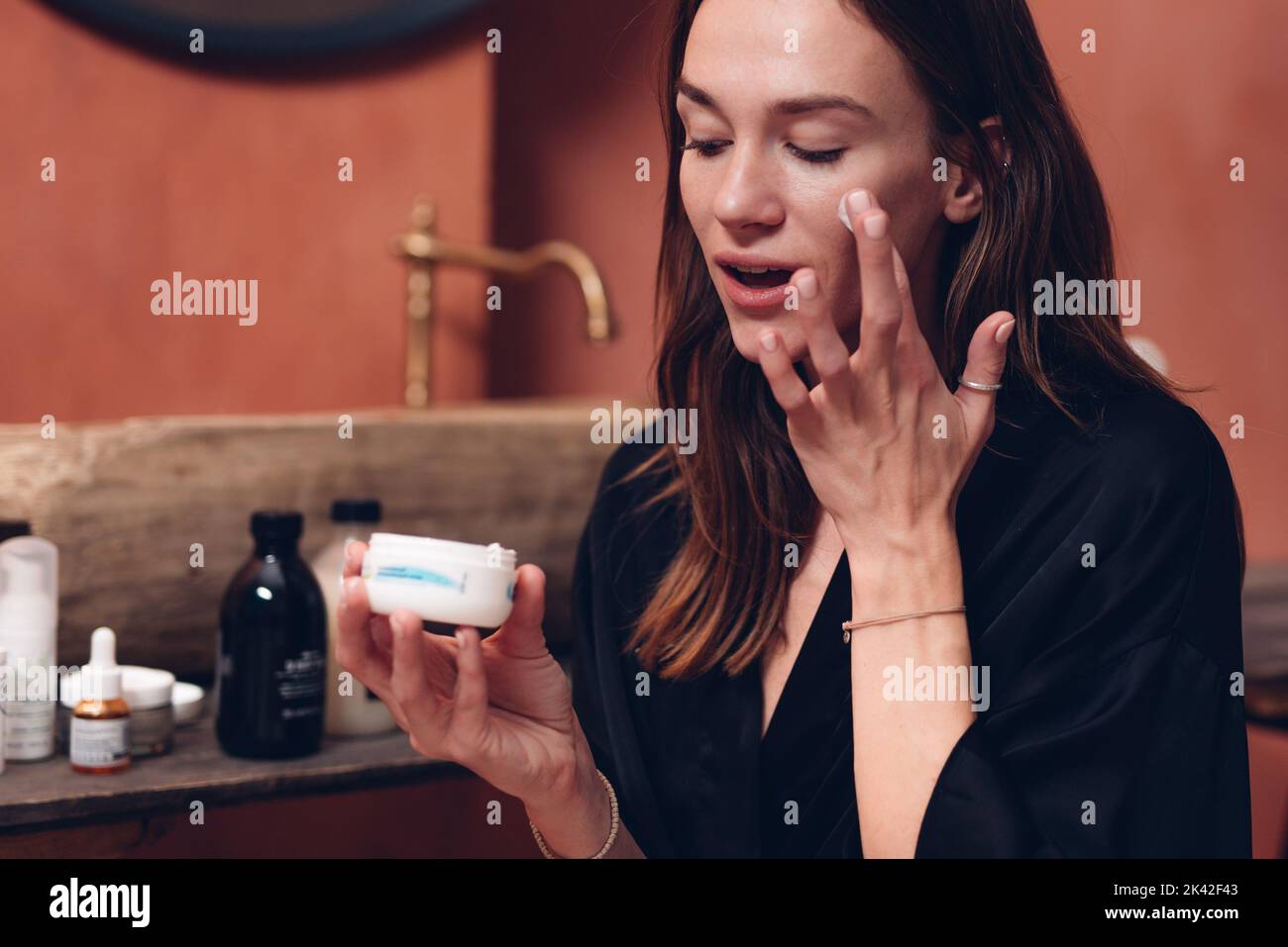 Woman dressing young for age hi-res stock photography and images - Alamy