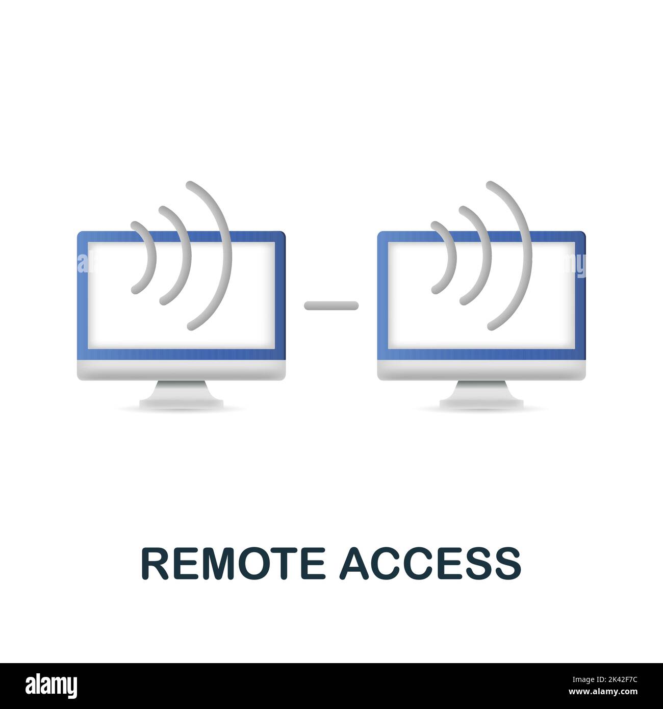 Remote Access icon. 3d illustration from cybercrime collection ...