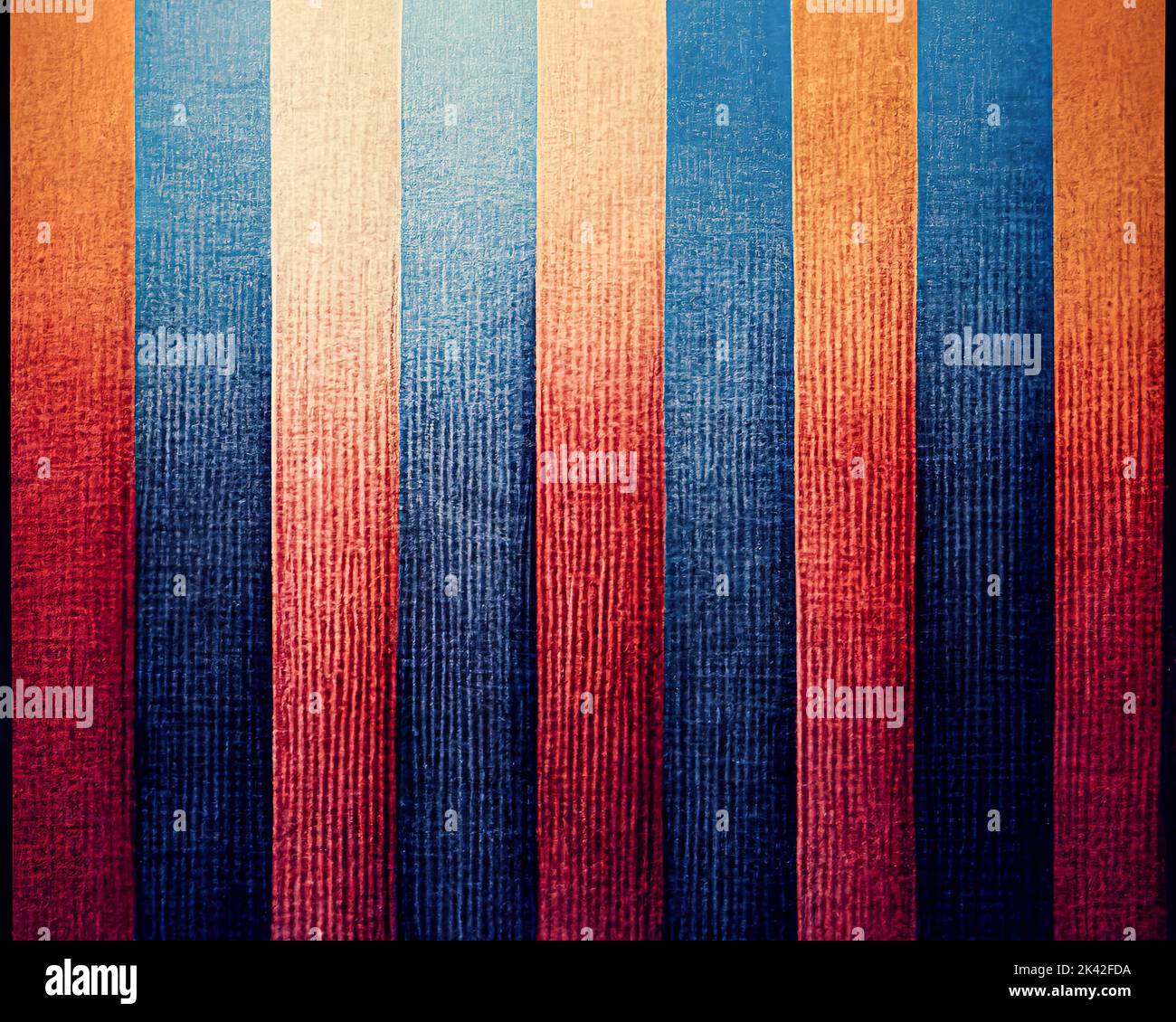 colored vertical pieces with mosaics and horizontal stripes of varied ...