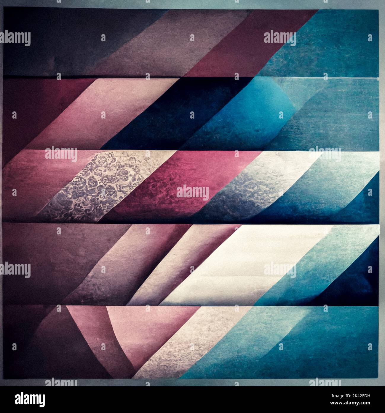 colored vertical pieces with mosaics and horizontal stripes of varied ...