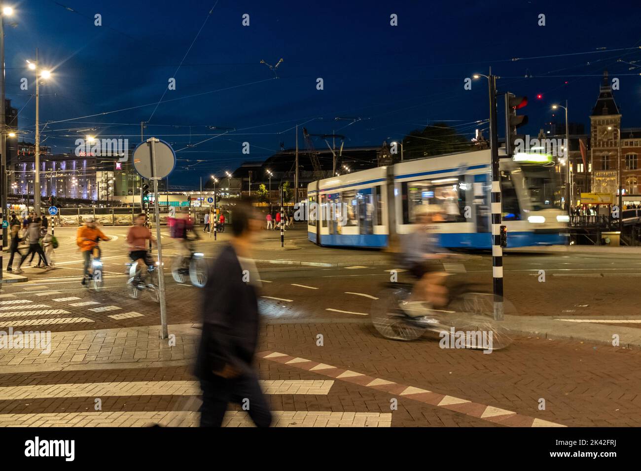 City Centre at dusk, Amsterdam, The Netherlands Stock Photo - Alamy