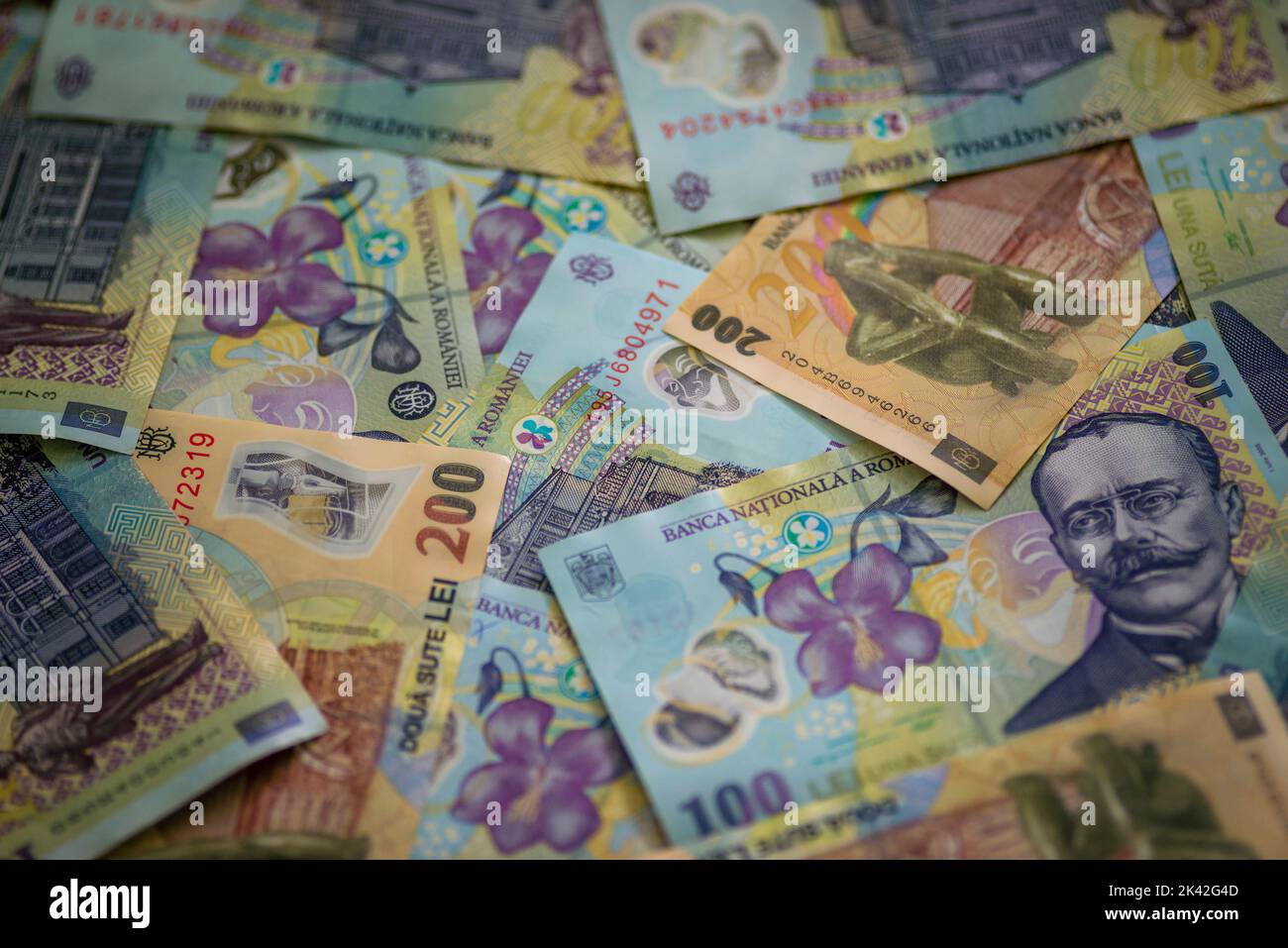 American cash, UK pound, Euro, ron lei romanian banknotes money dollar ...