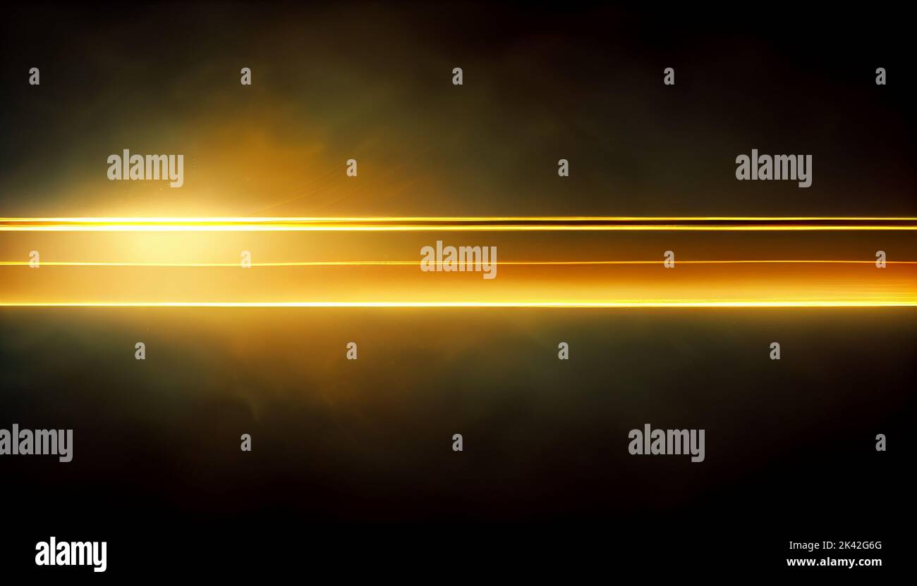 Glowing golden line on the dark background Stock Photo - Alamy