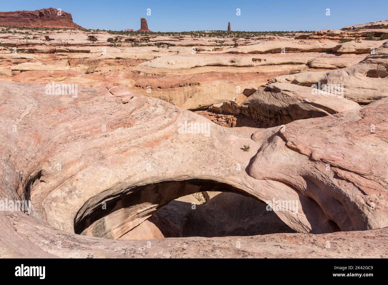 An unnamed natural bridge in the sandstone in the Land of Standing ...