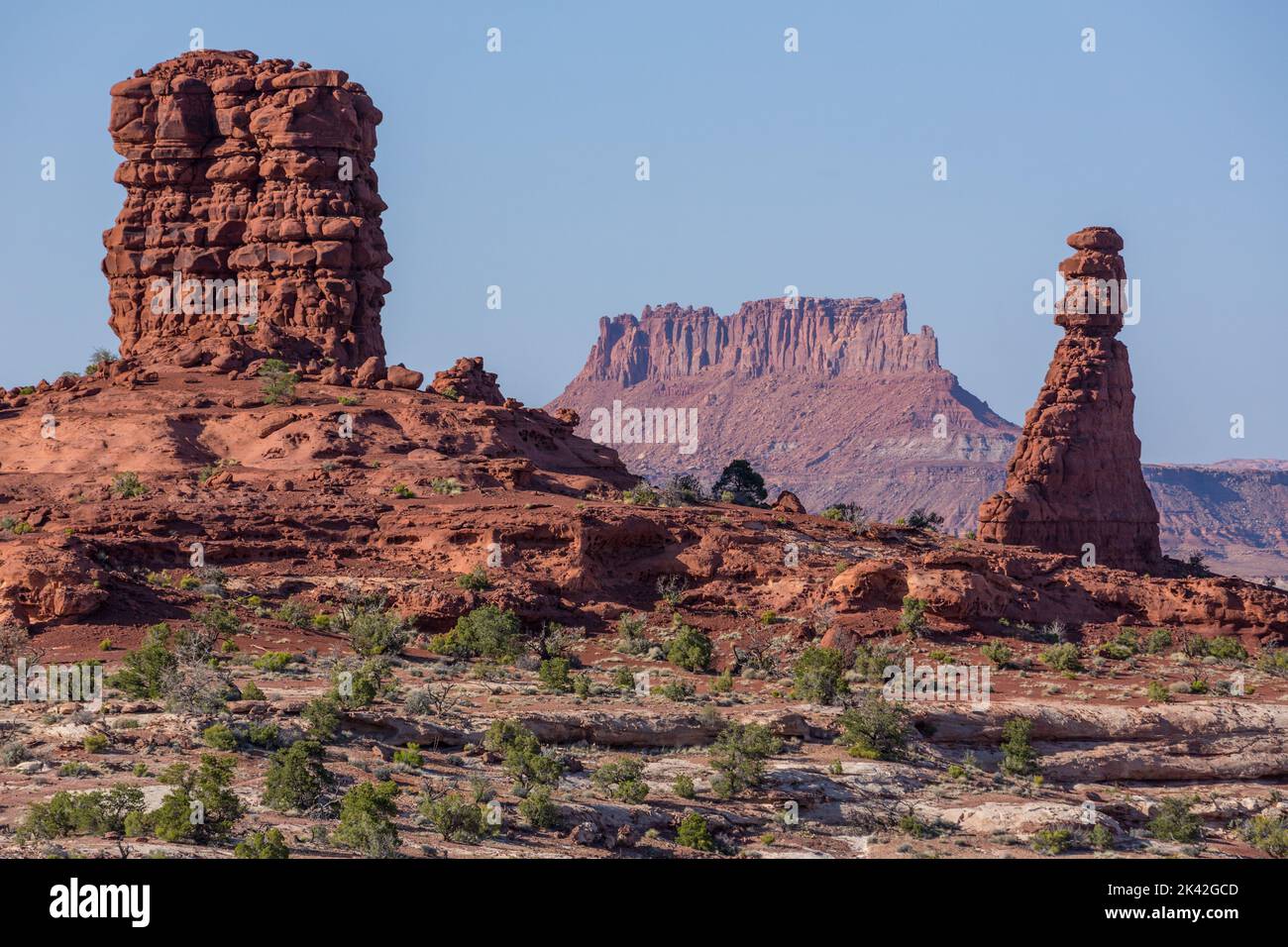 Rock formations in the Land of Standing Rocks in the Maze District of ...