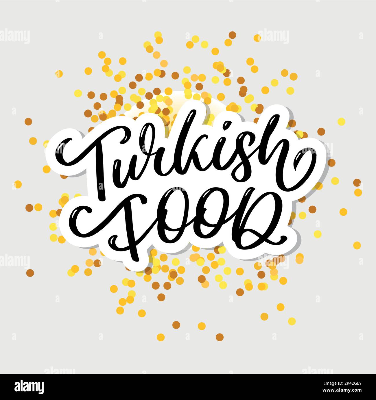 Turkish food letter. Design element. Traditional design. Vector ...