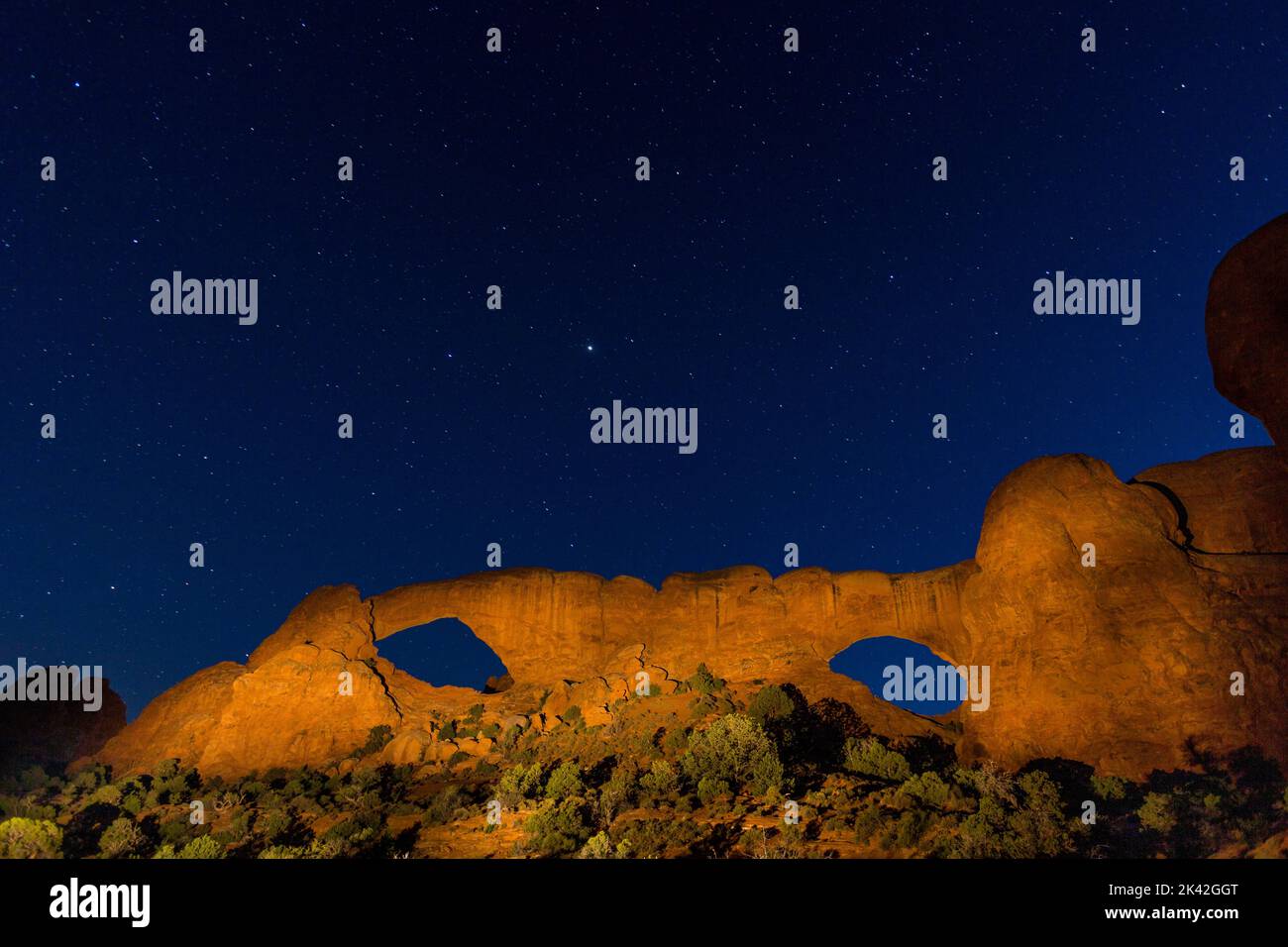 Stars over the North and South Windows at night in the Windows Section ...