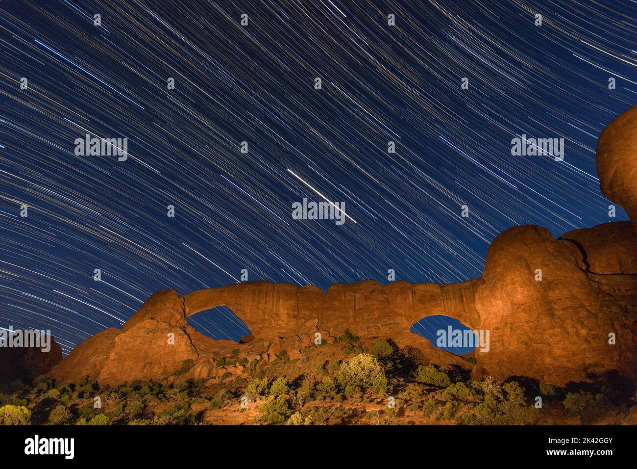 Star trails over the North and South Windows at night in the Windows ...