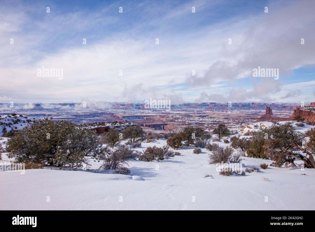 Winter view of Green River Basin, Candlestick Tower & Green River ...