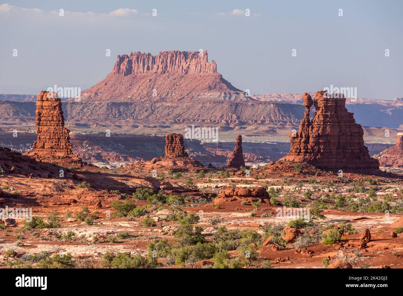 Rock formations in the Land of Standing Rocks in the Maze District of ...