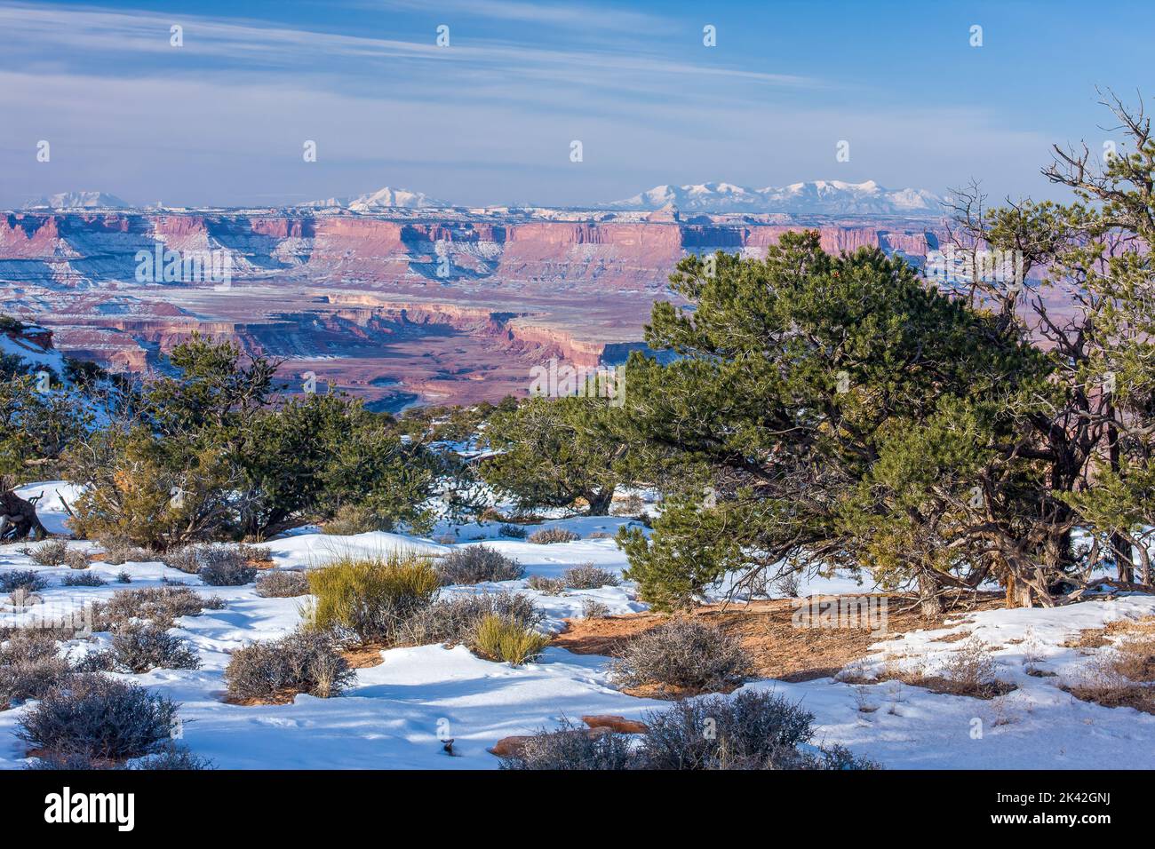 Winter view from Candlestick Tower Overlook in Canyonlands National ...