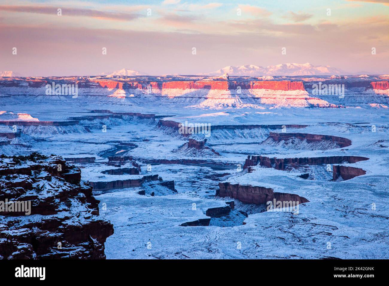 Winter view from Candlestick Tower Overlook in Canyonlands National ...
