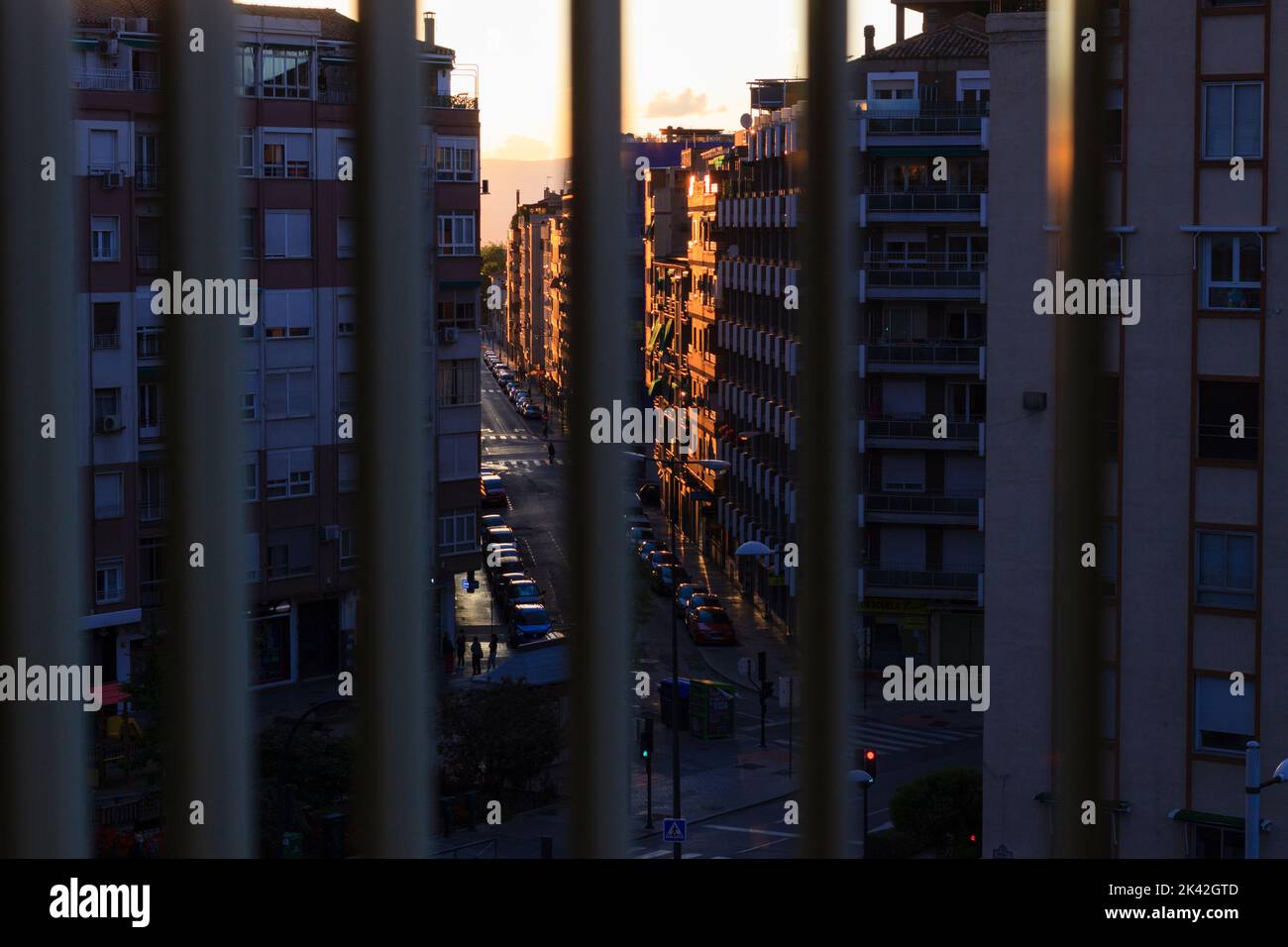 City apartments through window hi-res stock photography and images - Alamy