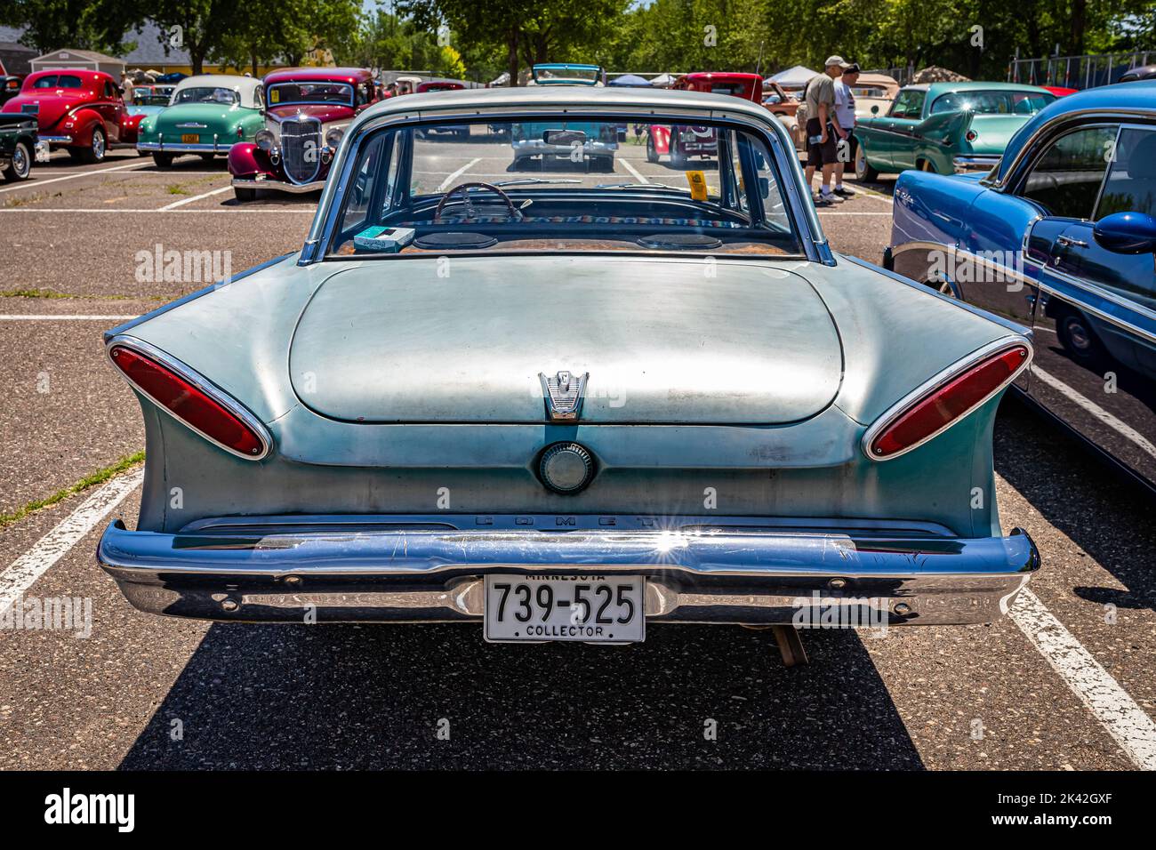 Falcon Heights, MN - June 18, 2022: High perspective rear view of a ...