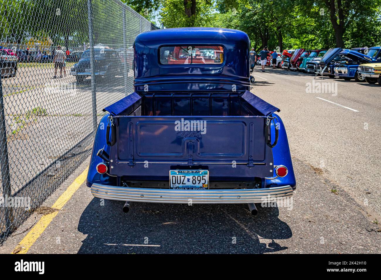 Falcon Heights, MN - June 18, 2022: High perspective rear view of a ...