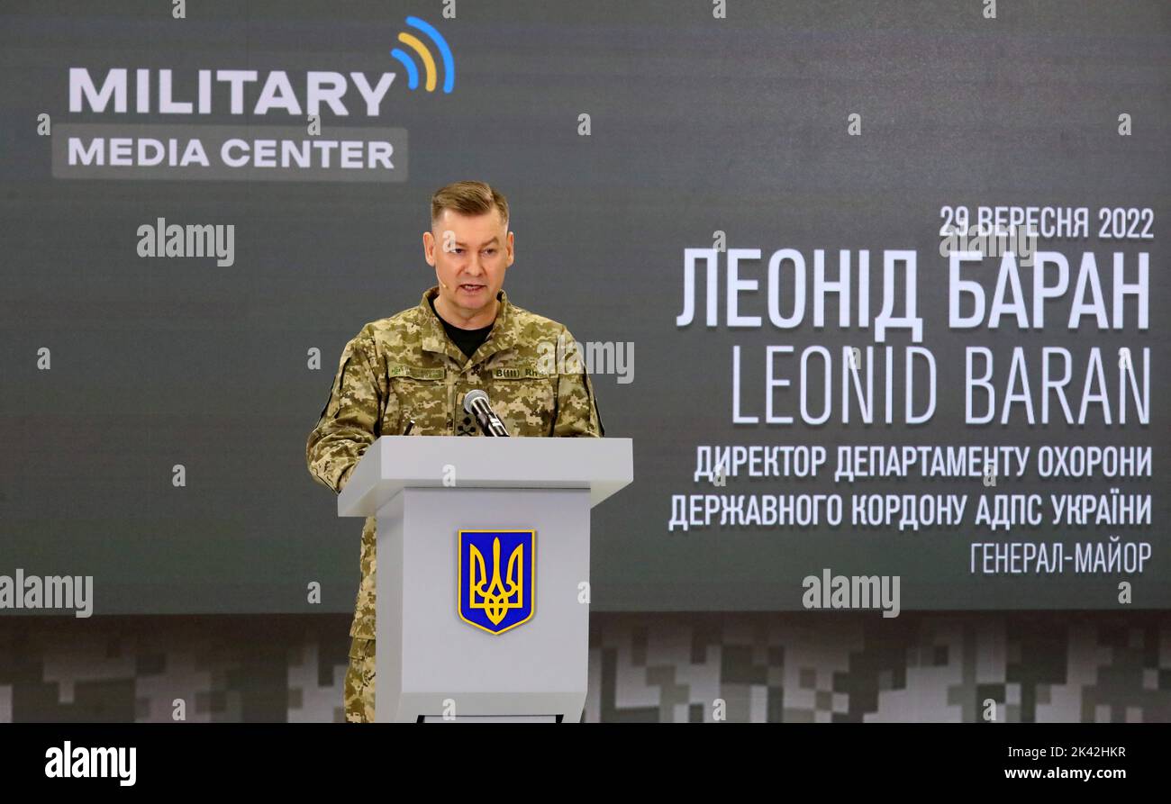 KYIV, UKRAINE - SEPTEMBER 29, 2022 - Director of the State Border ...