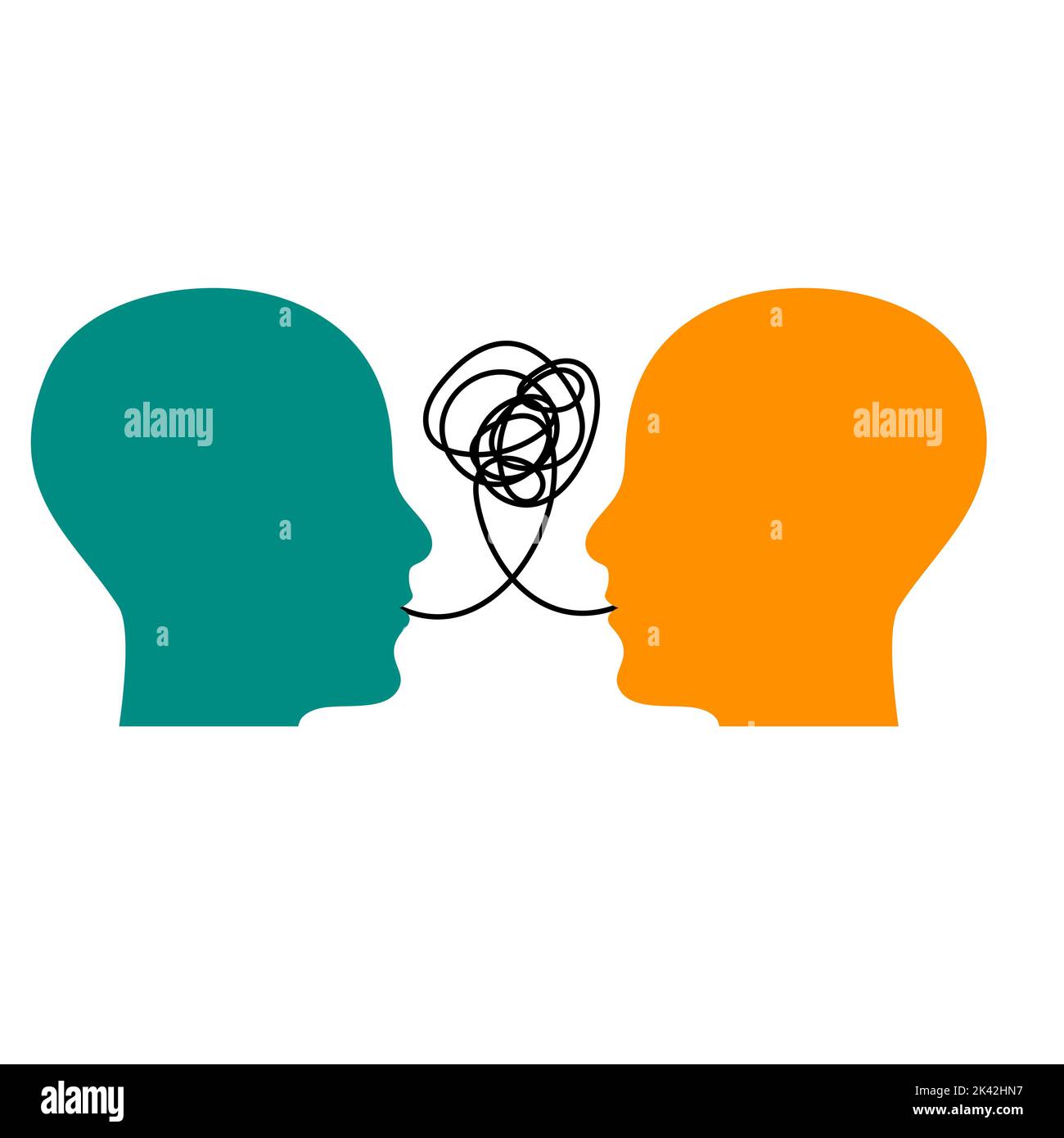 therapy logo, conversation icon, two profiles Stock Vector Image & Art ...