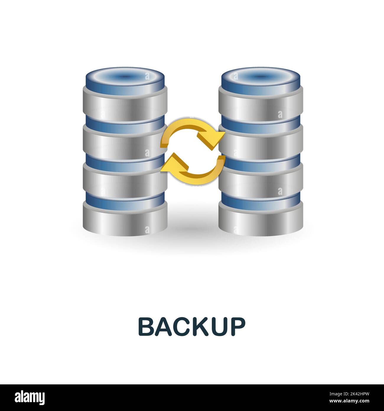 Backup icon. 3d illustration from data science collection. Creative ...