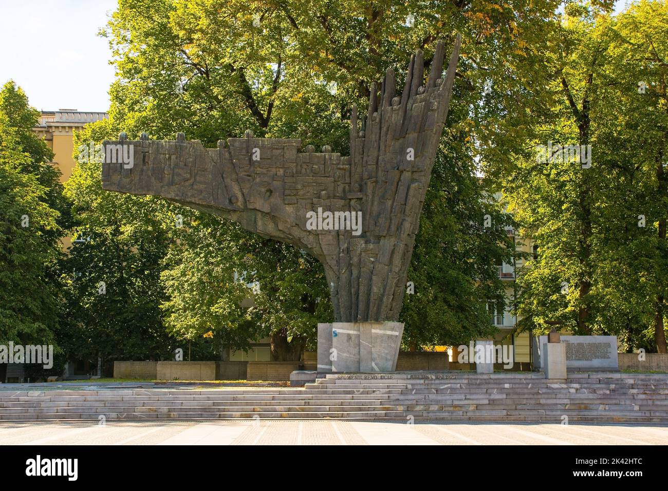 Ljubljana,Slovenia-Sept 4 2022. Monument to the Revolution in Republic ...