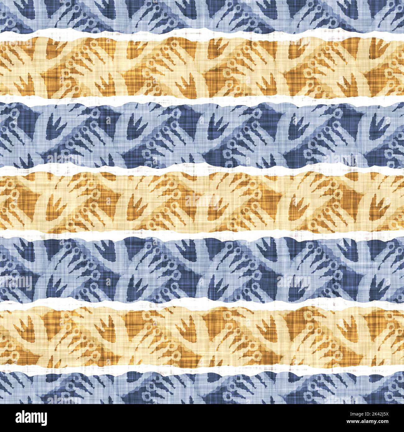 Seamless French country kitchen stripe fabric pattern print. Blue ...