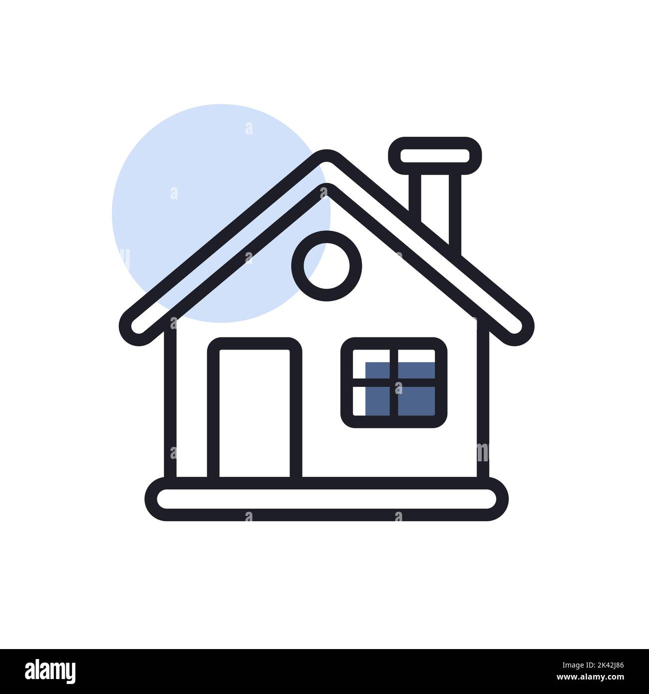 Detailed winter house vector isolated icon. Winter sign. Graph symbol ...