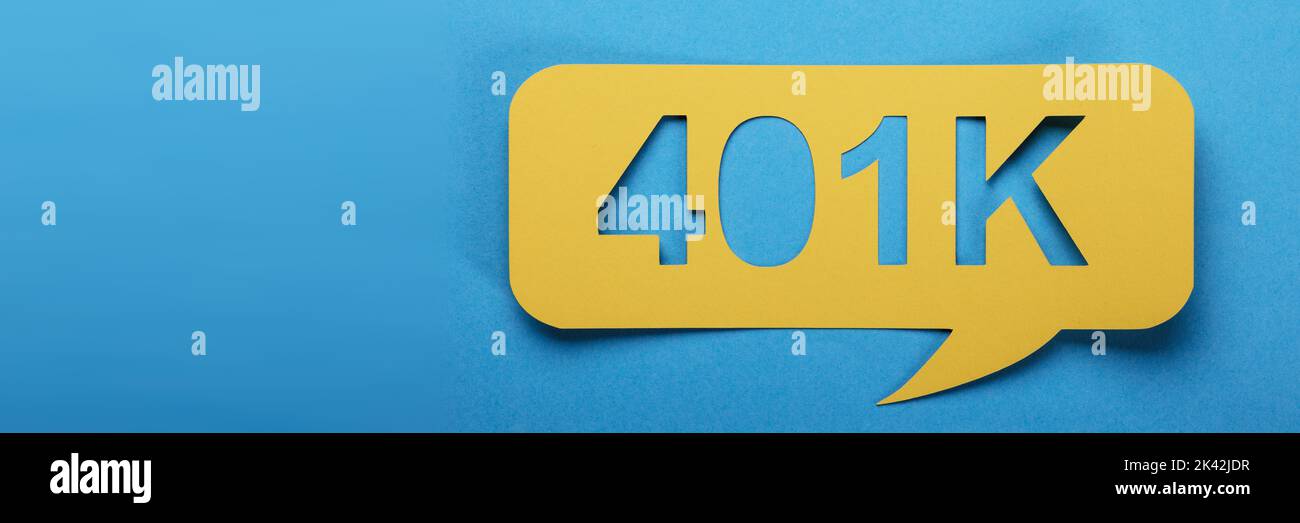 401k Savings Account And Retirement. Bank Deposit Stock Photo - Alamy