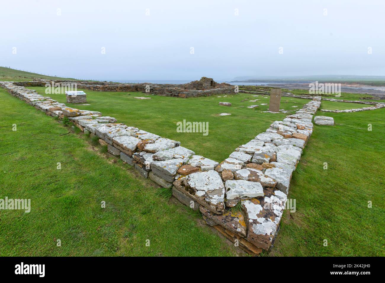 The remains of houses in Brough of Birsay, The Mainland of Orkney ...