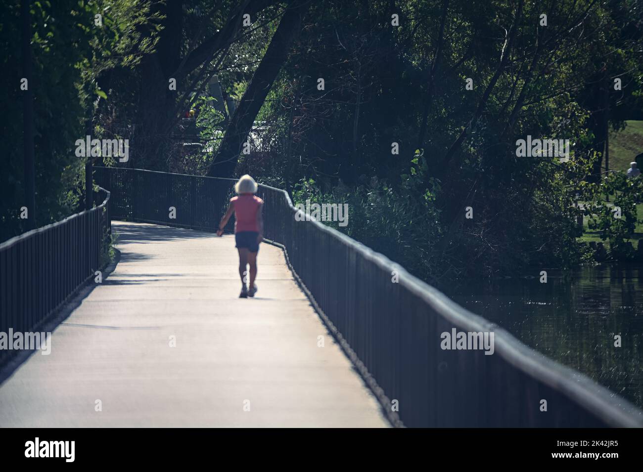 Gorge woman in footbridge hi-res stock photography and images - Alamy