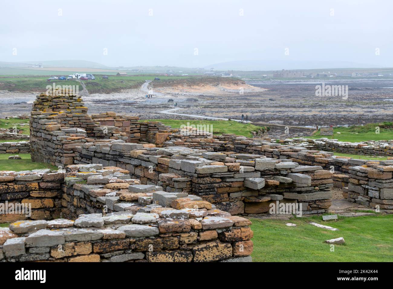 The remains of houses in Brough of Birsay, The Mainland of Orkney ...