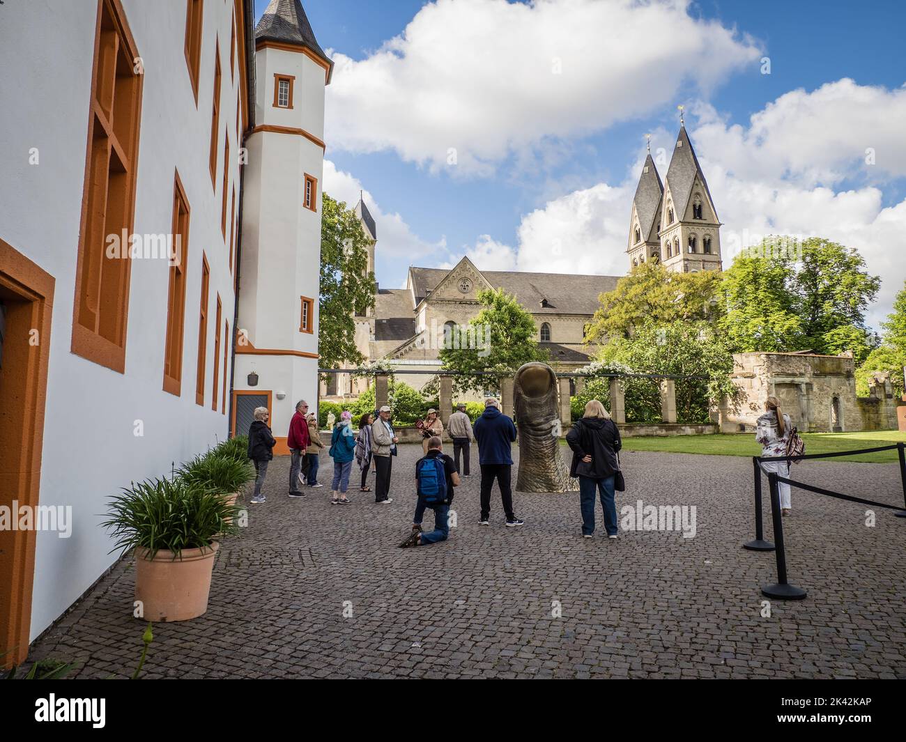 The thumb statue, Cesar - Koblenz, Germany Stock Photo - Alamy