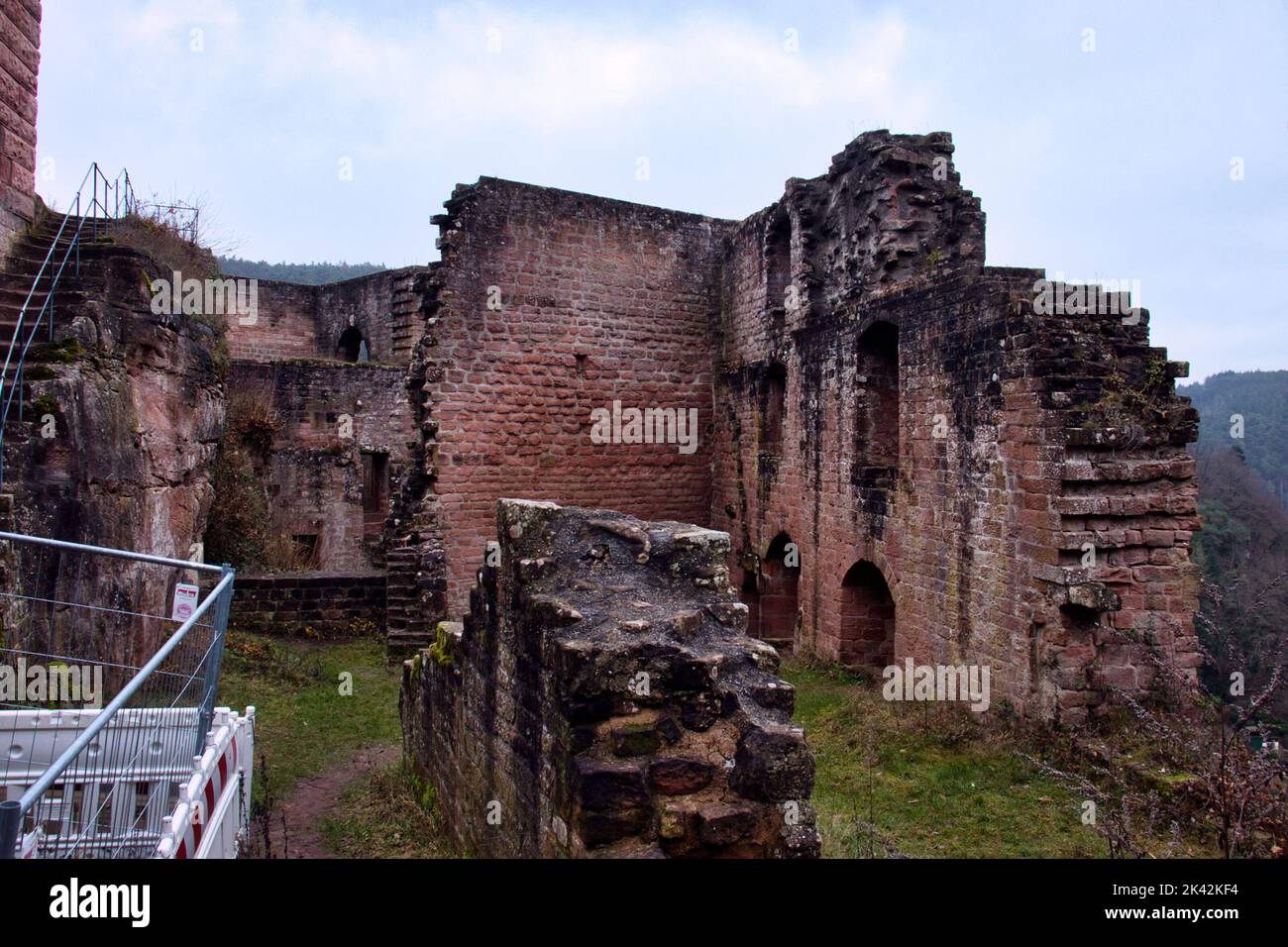 Frankenstein, Germany - December 26, 2020: Crumbling walls in the ...