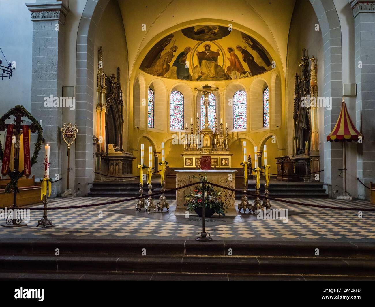 Basilica of St. Castor, interior view, Koblenz, Germany Stock Photo - Alamy