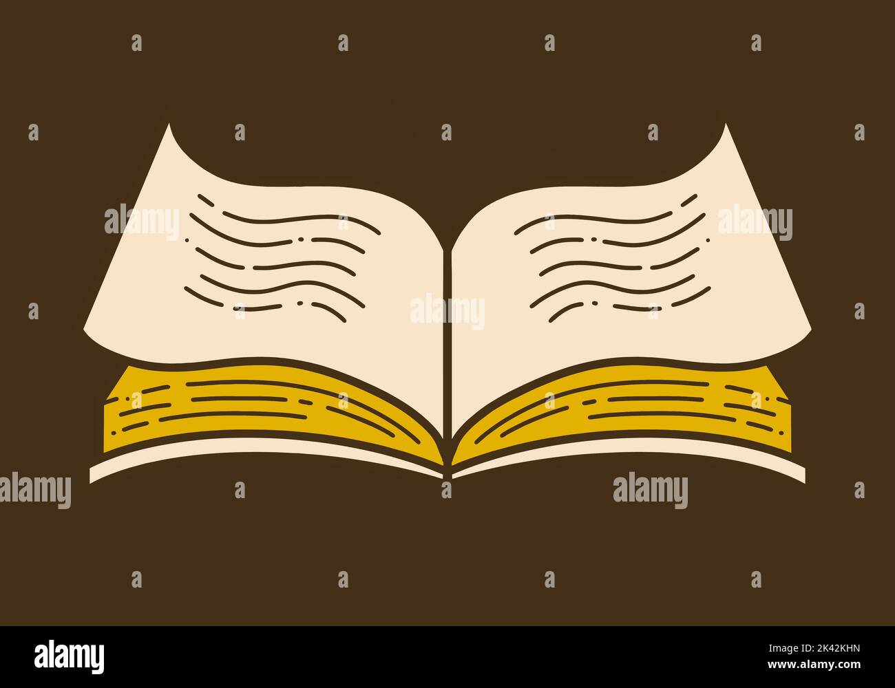 Open book retro vintage art drawing design Stock Vector Image & Art - Alamy