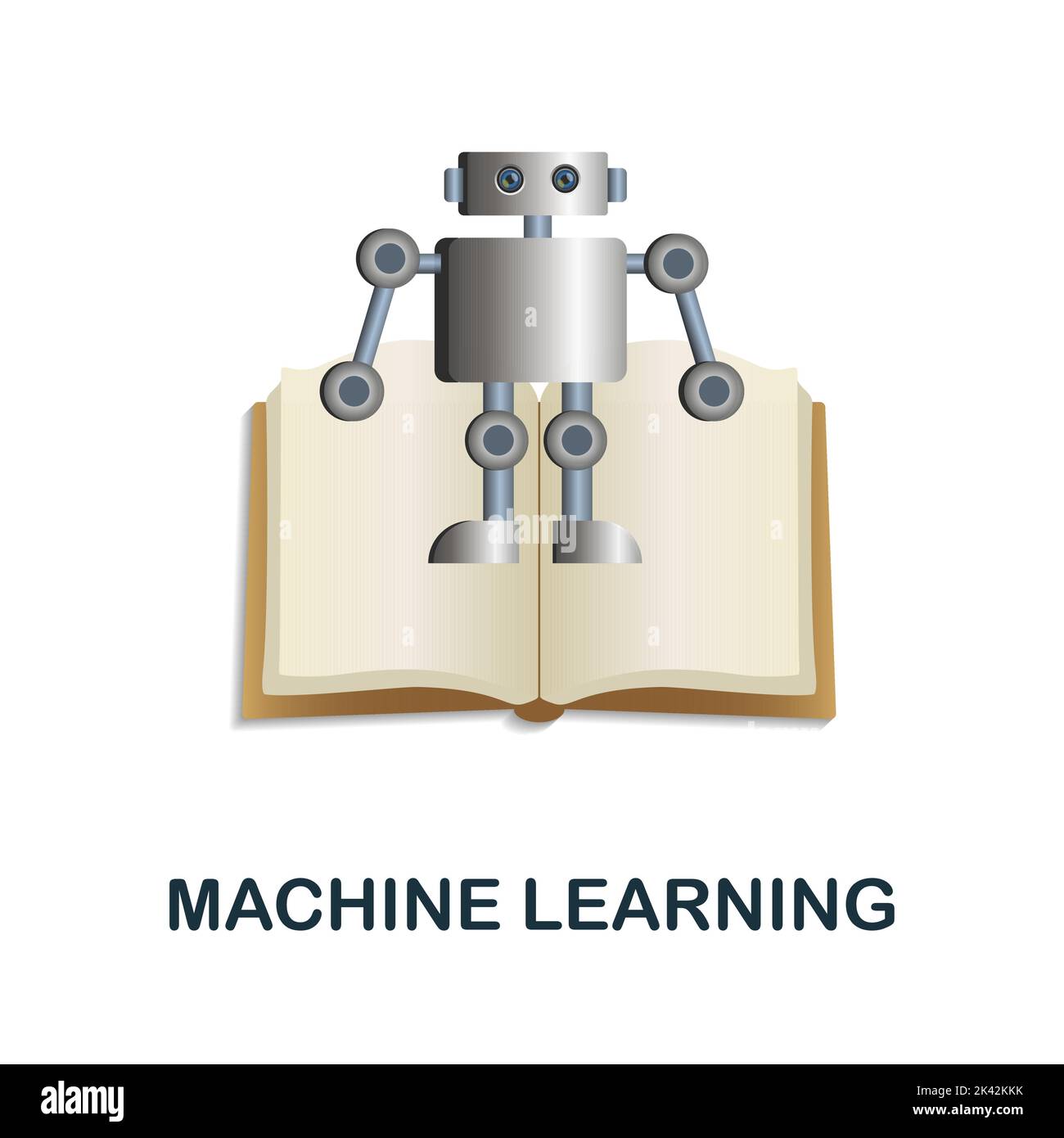 Machine Learning icon. 3d illustration from data science collection ...