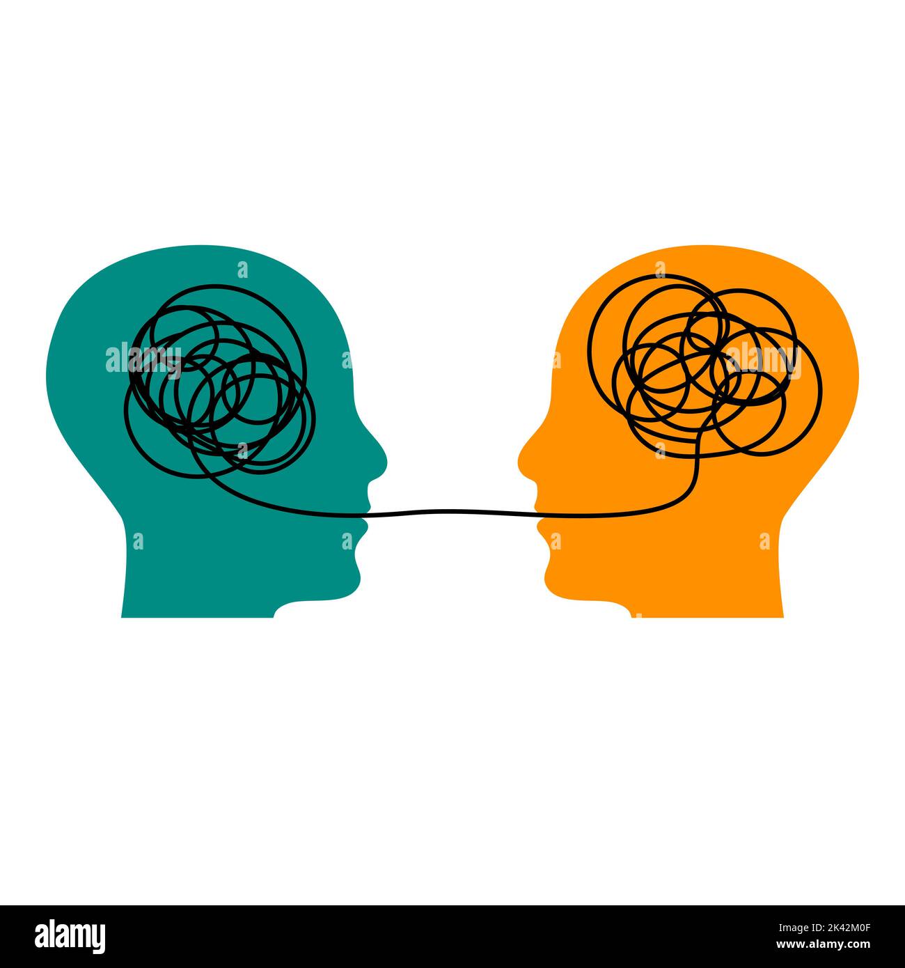 therapy logo, conversation icon, two profiles Stock Vector Image & Art ...