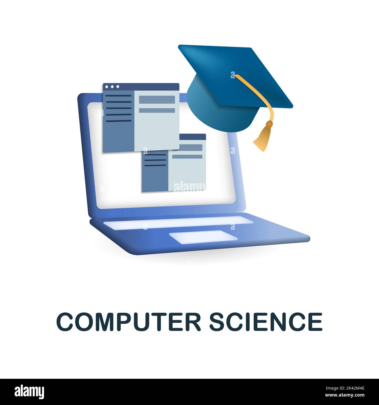Computer Science icon. 3d illustration from data science collection ...