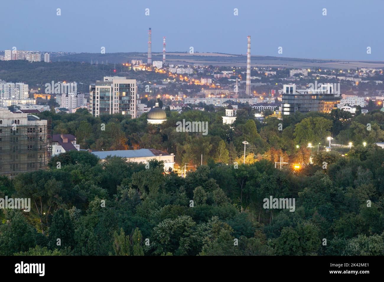 Stefan cel Mare park from above, with Ciocana district in background ...