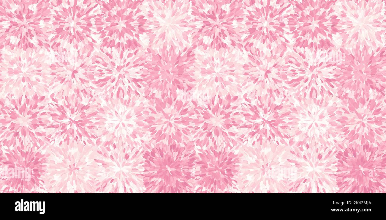 Seamless playful light pastel pink starburst or flower puff fabric ...