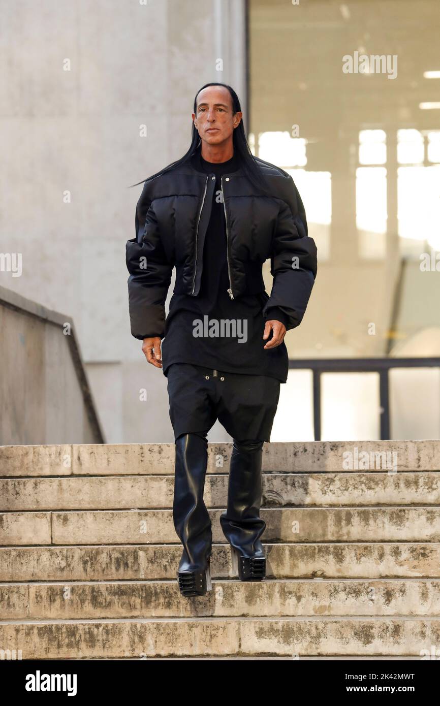 Paris, France on September 29, 2022. Designer Rick Owens on the runway ...
