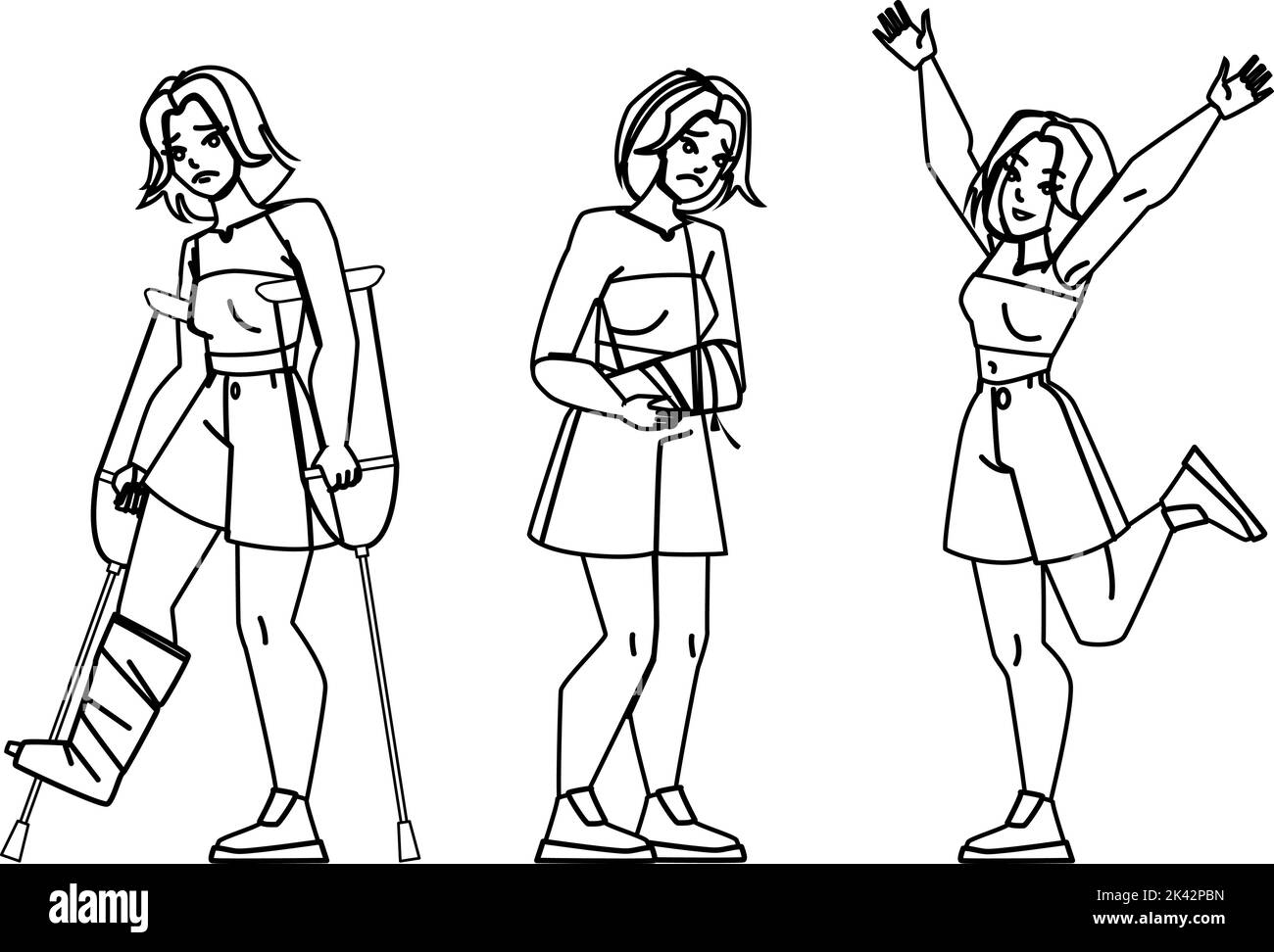 Leg pain senior woman Stock Vector Images - Alamy