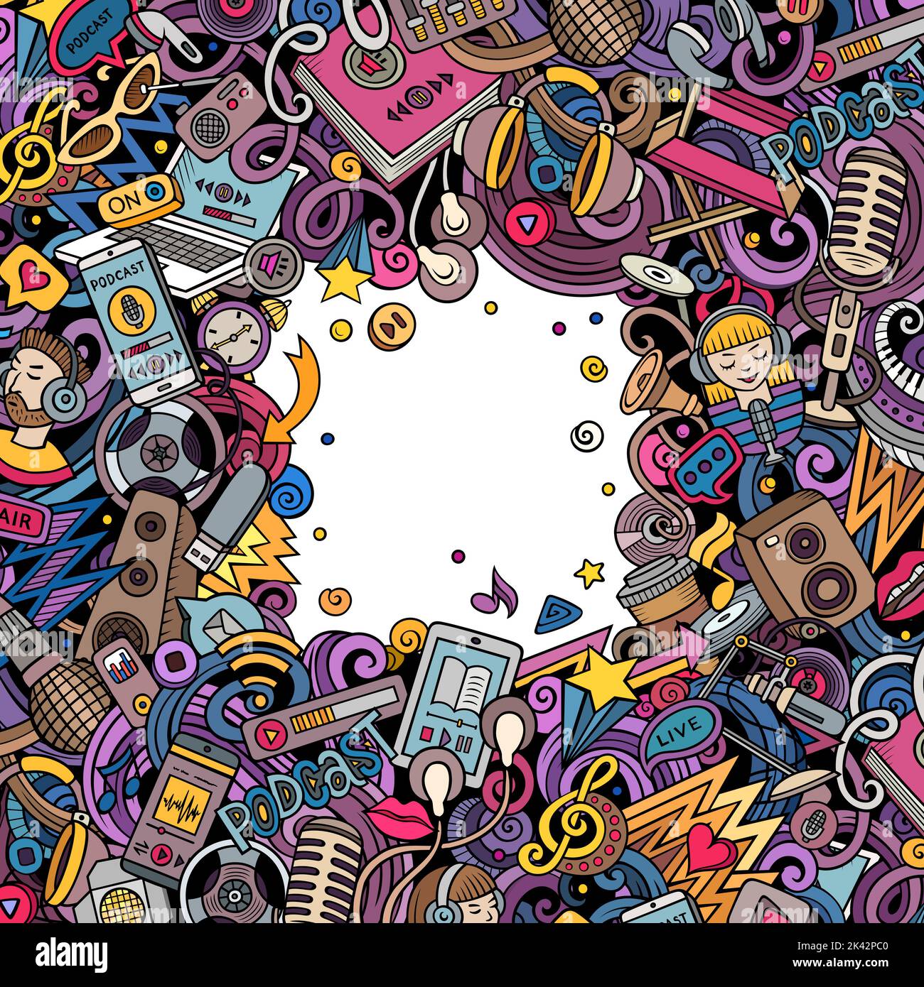 Cartoon vector doodles Storytelling frame Stock Vector Image & Art - Alamy