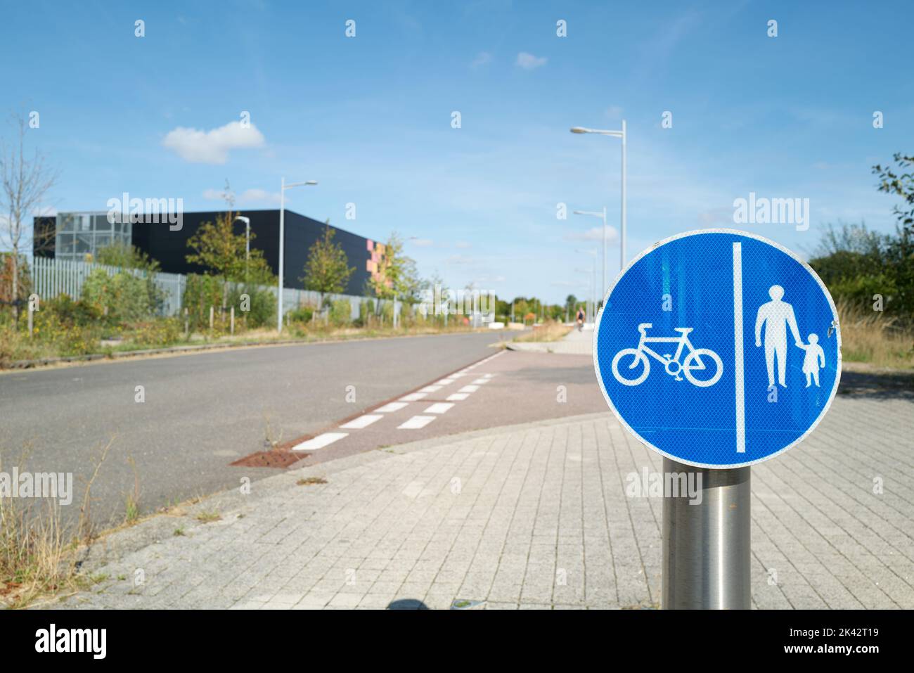 Shared cycle path and pedestrian pathway, university of Cambridge ...